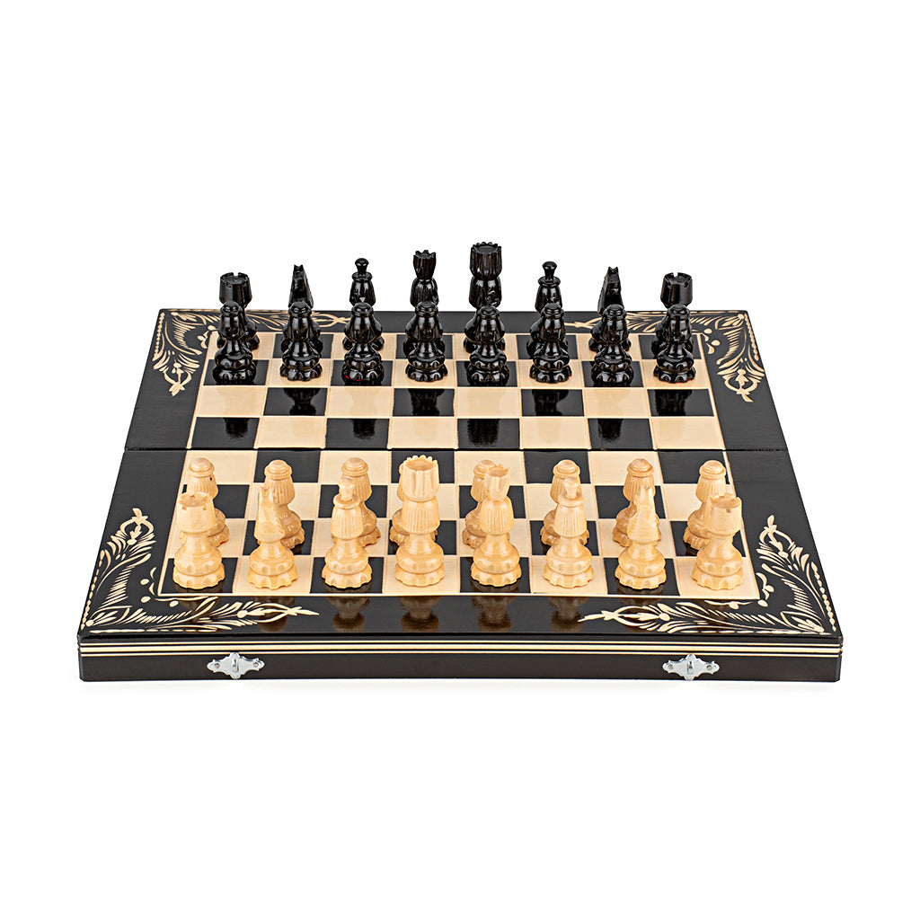 Chess Set - Black Hand-Carved Set - 44 cm – ink'd Pens